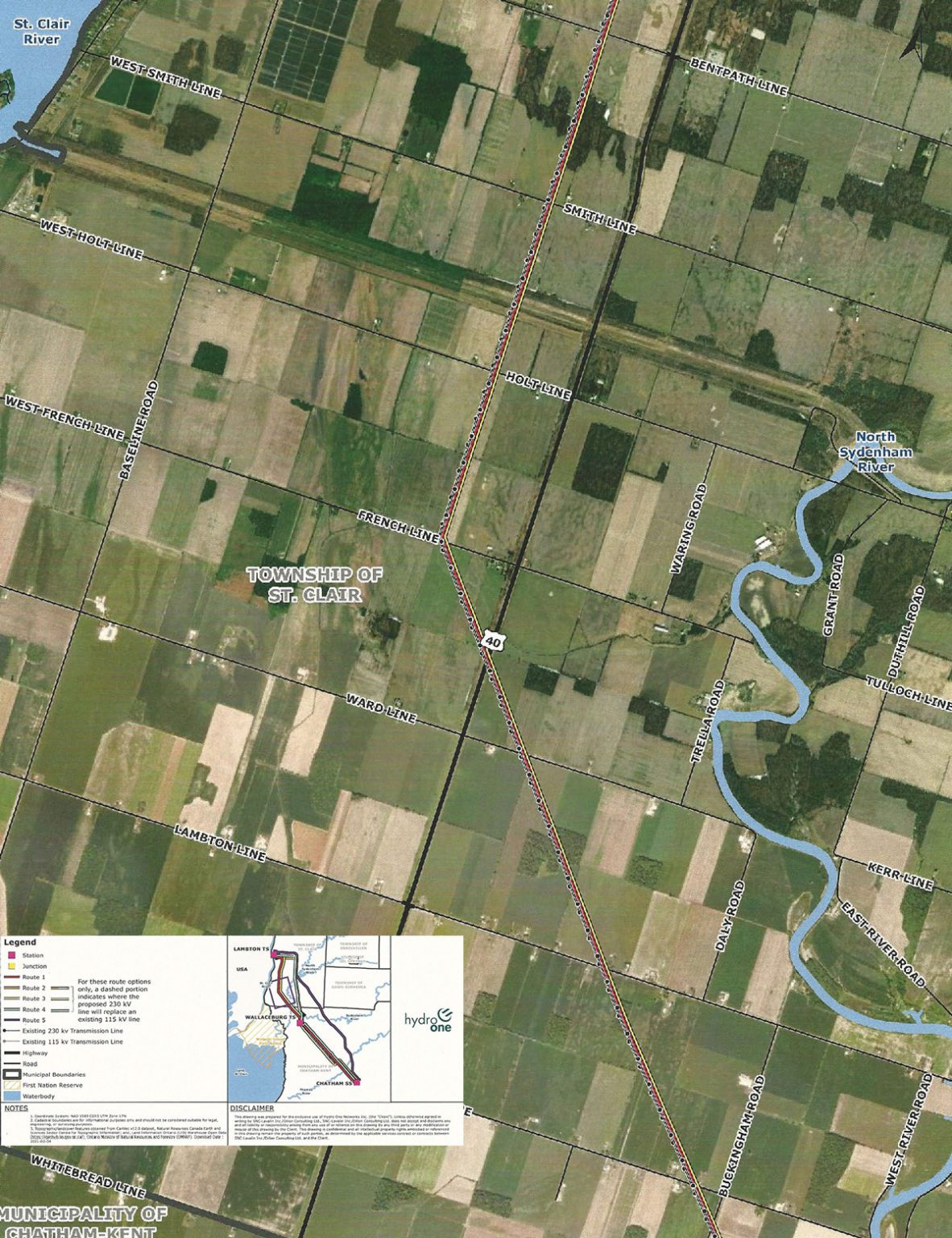 Hydro One Network St Clair Transmission Line Updated Maps – Lambton ...