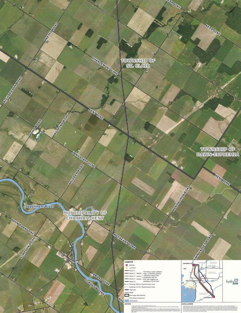 Hydro One Network St Clair Transmission Line Updated Maps – Lambton ...