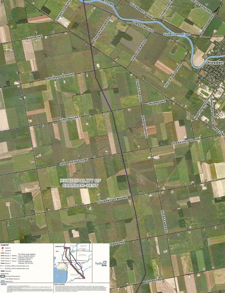 Hydro One Network St Clair Transmission Line Updated Maps – Lambton ...