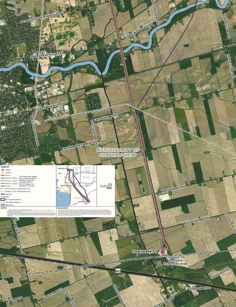 Hydro One Network St Clair Transmission Line Updated Maps – Lambton ...